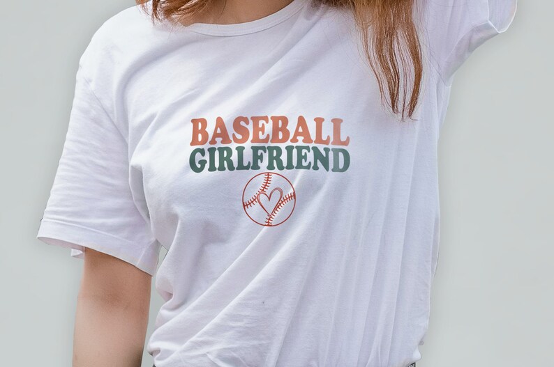 Retro Baseball Girlfriend PNG File for Sublimation Design | Baseball ...