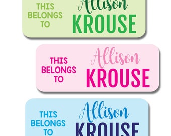 Girl School Name Labels, Kids Name Labels, Kids School Labels ...