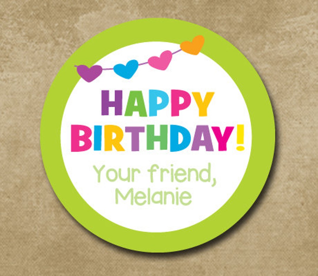 Personalized Birthday Stickers, Birthday Banners, Custom Birthday Favor ...
