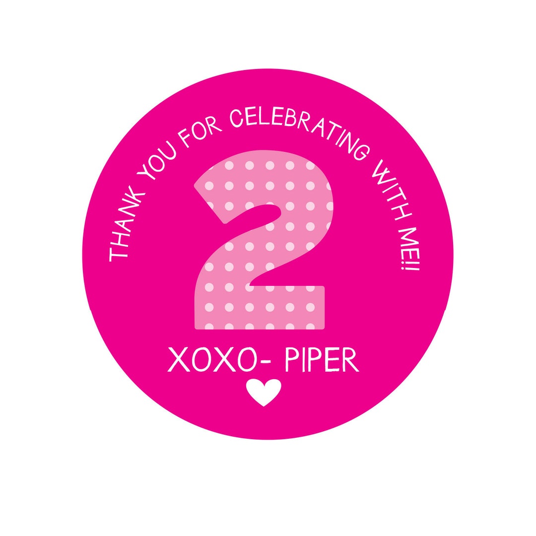 Girl Age Birthday Sticker, Personalized Birthday Gift Sticker for Goody ...