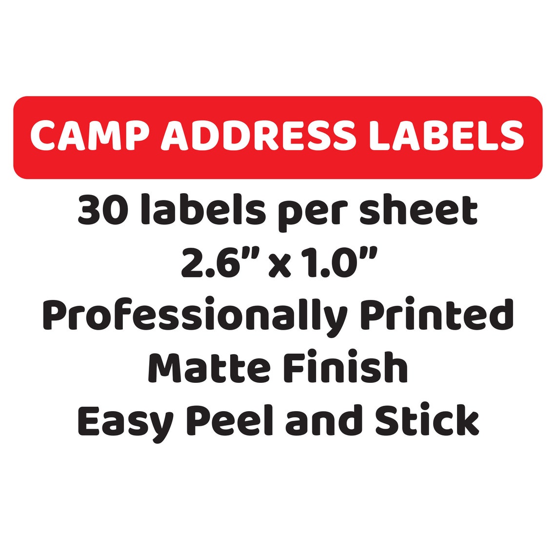 Personalized Camp Address Labels, Hello From Camp Stationery, Return ...