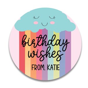 Happy Birthday Stickers | Custom Birthday Gift Labels | Kids Birthday ...