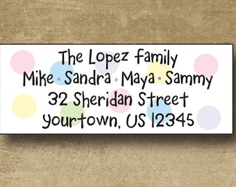 Polka Dot Labels - Etsy