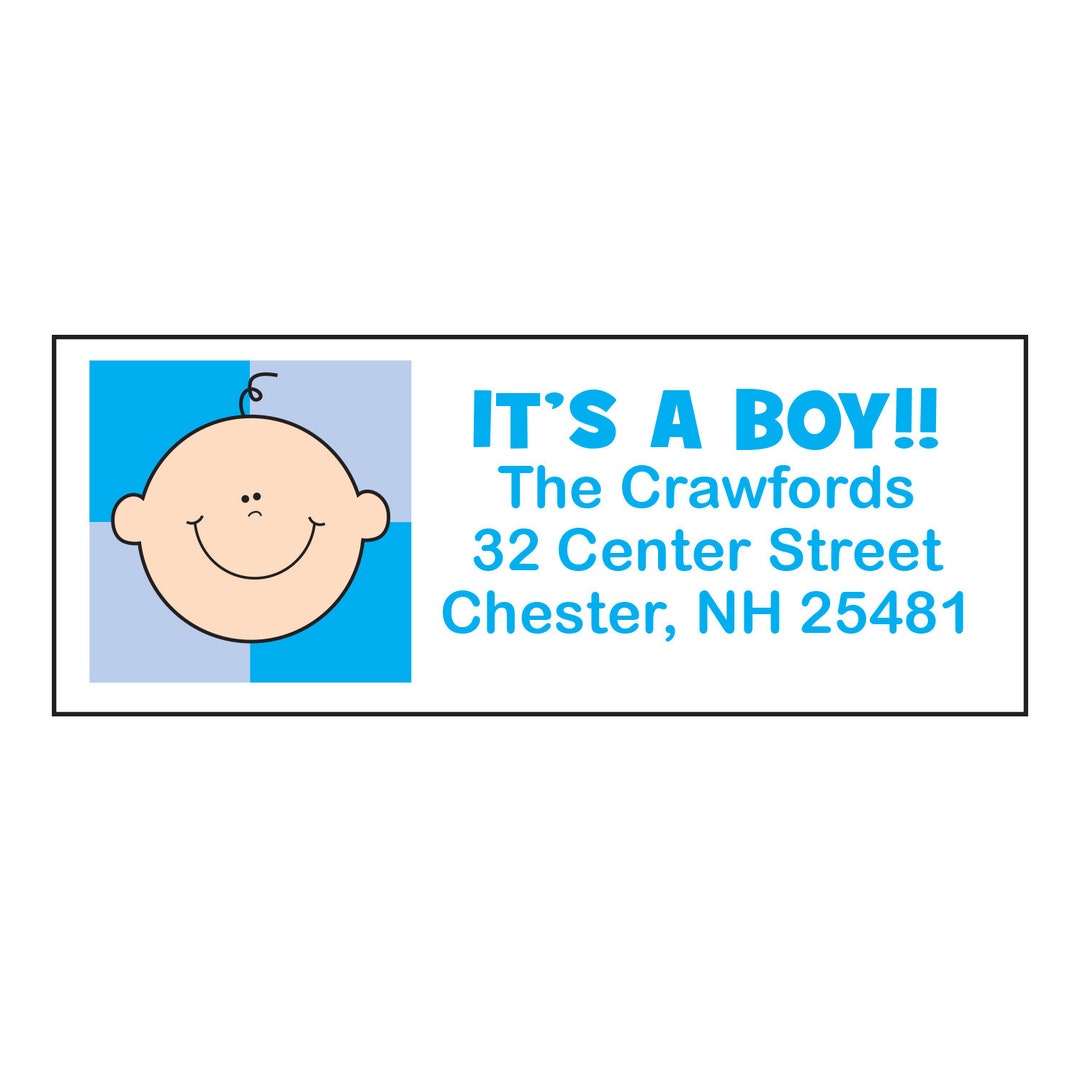 Baby Announcement Address Labels, Personalized Address Labels, New Baby ...