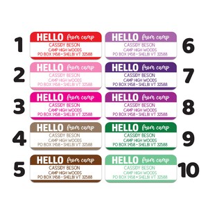 Personalized Camp Address Labels, Hello From Camp Stationery, Return ...
