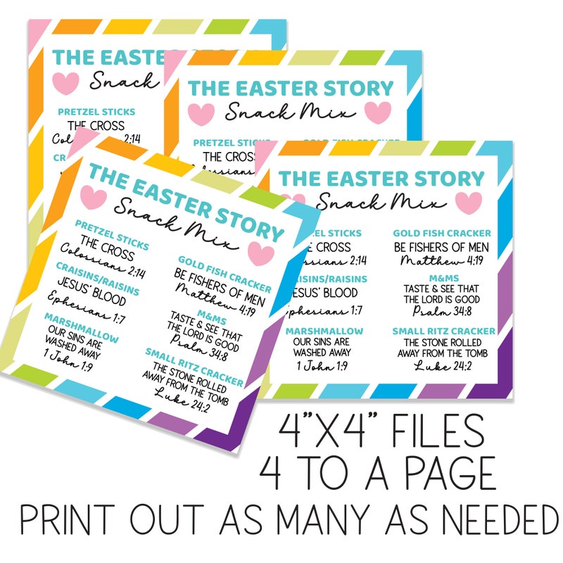 The Easter Story Snack Mix - Etsy