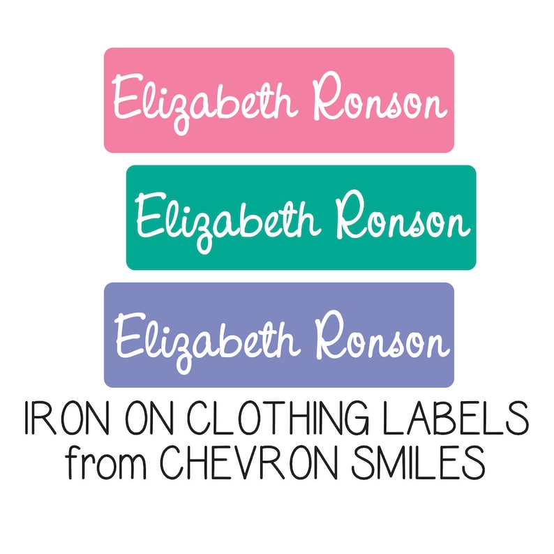 65 Pastel Girl Clothing Labels | Iron on Labels | Custom Clothing Tag ...