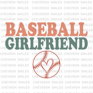 Retro Baseball Girlfriend PNG File for Sublimation Design | Baseball ...