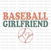 Retro Baseball Girlfriend PNG File for Sublimation Design | Baseball ...