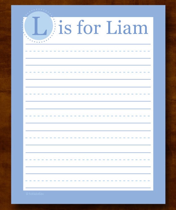 Personalized Notepad for Children Monogram Notepad | Etsy