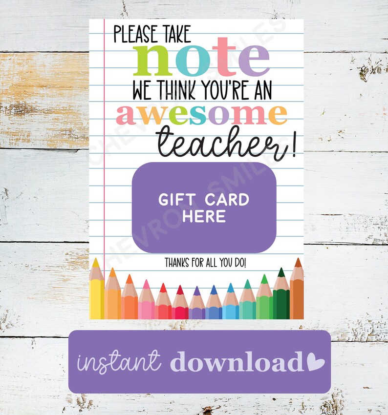 Printable Thanks for All You Do Gift Card Holder, Teacher Appreciation ...