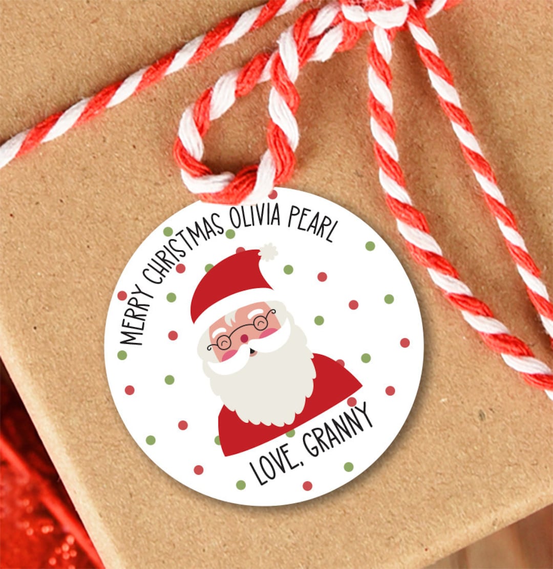 From Santa Gift Stickers | Kids Christmas Stickers | Name Gift Labels ...