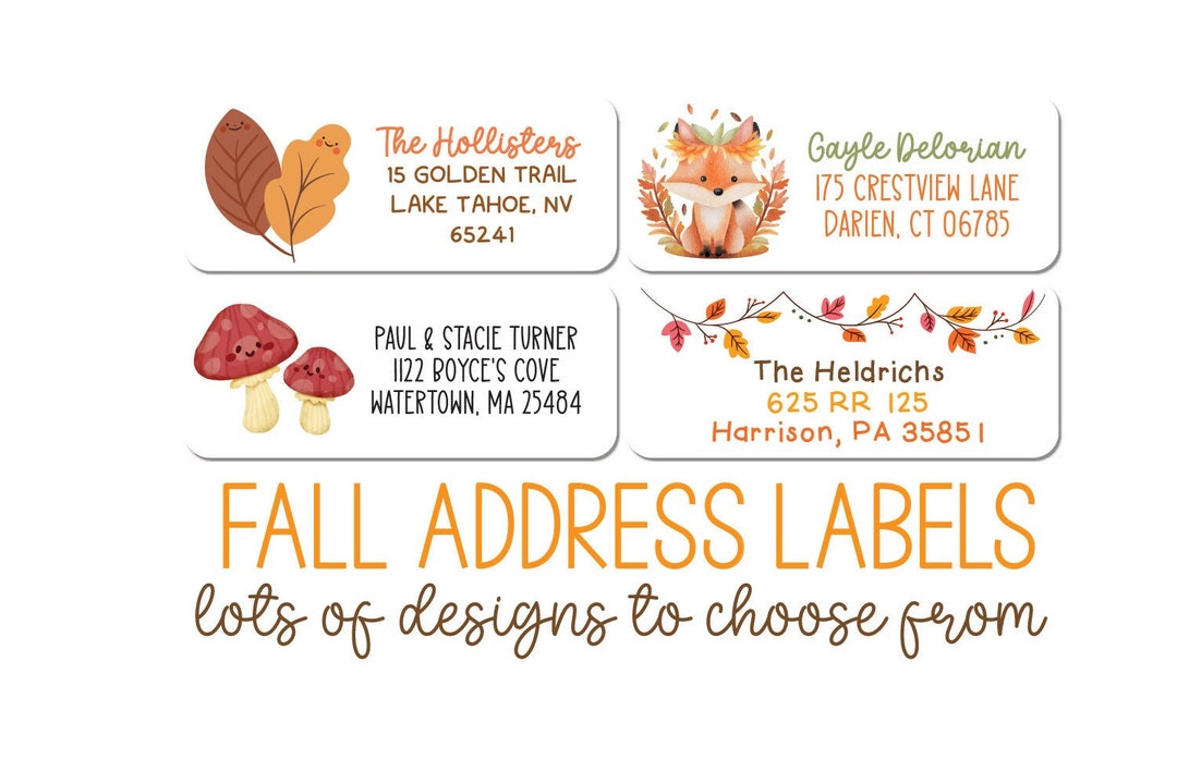 Fall Address Labels | Personalized Return Address Stickers for Fall ...