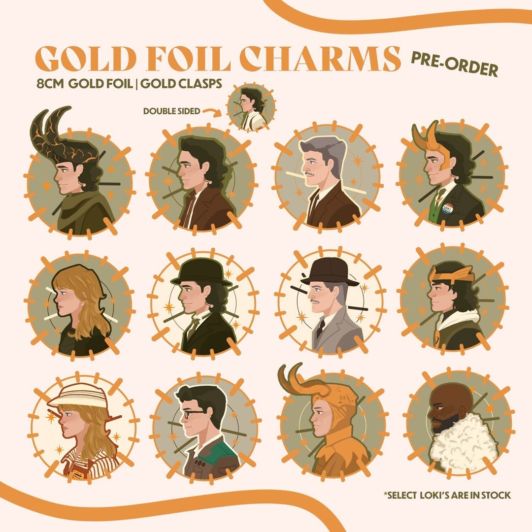 Gold Foil Charms - Etsy