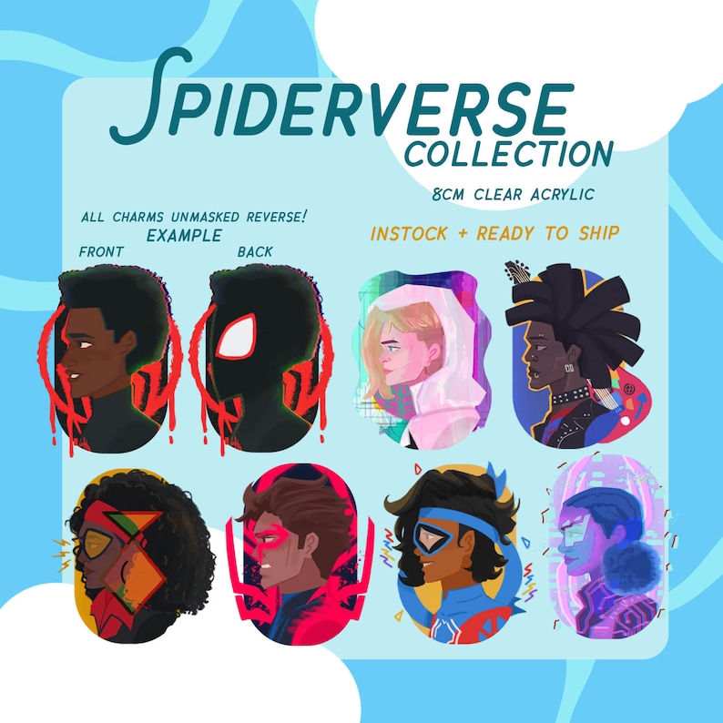 Multiversal Spider Charms - Etsy