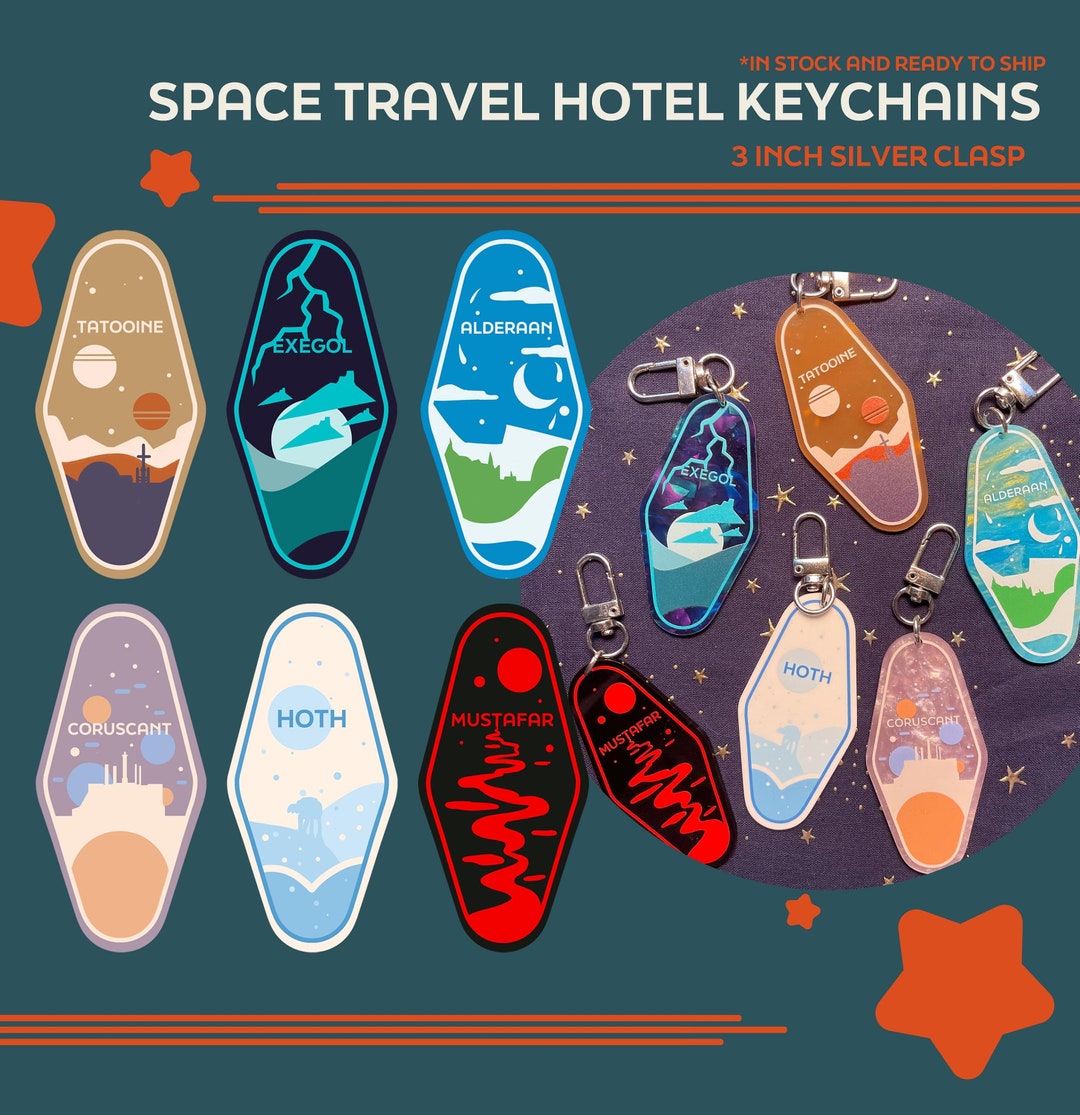 Space Travel Hotel Keychains - Etsy