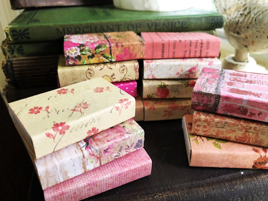 Pretty in Pink - Covered Matchboxes - Set of 8 - Cabin Decor - Party ...