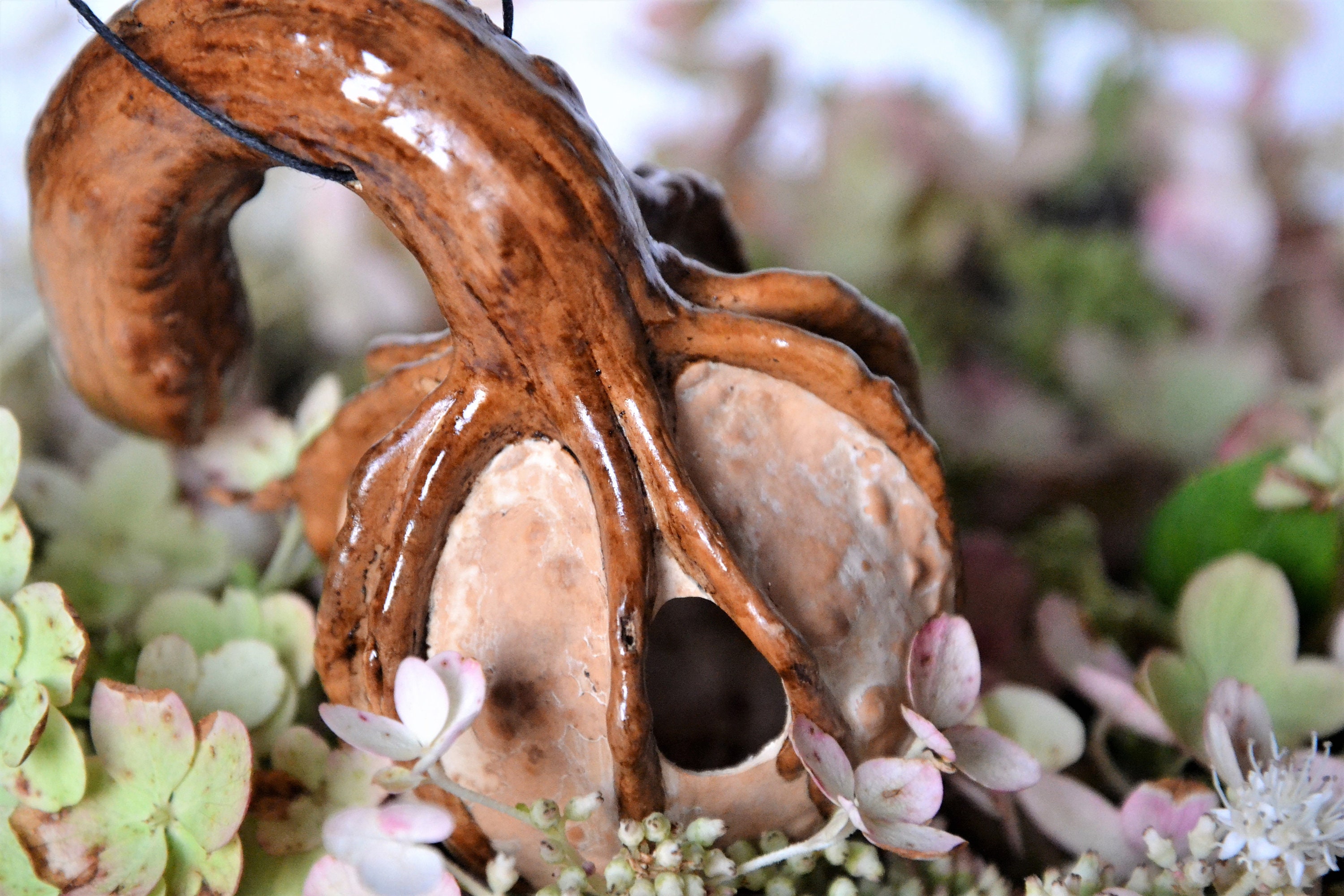 Tree Roots Gourd - Altered Gourd - Natural Decor - Garden Decor - Fairy ...