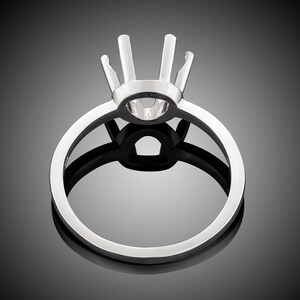 Premium Sterling Silver Trillion ring setting. 7 different | Etsy