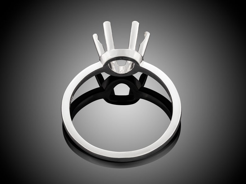 Premium Sterling Silver Trillion ring setting. 7 different | Etsy