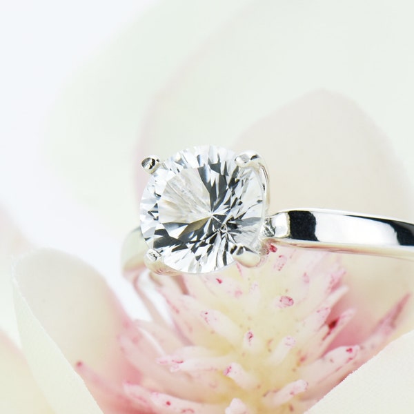 White Topaz Ring - Shop Online - Etsy
