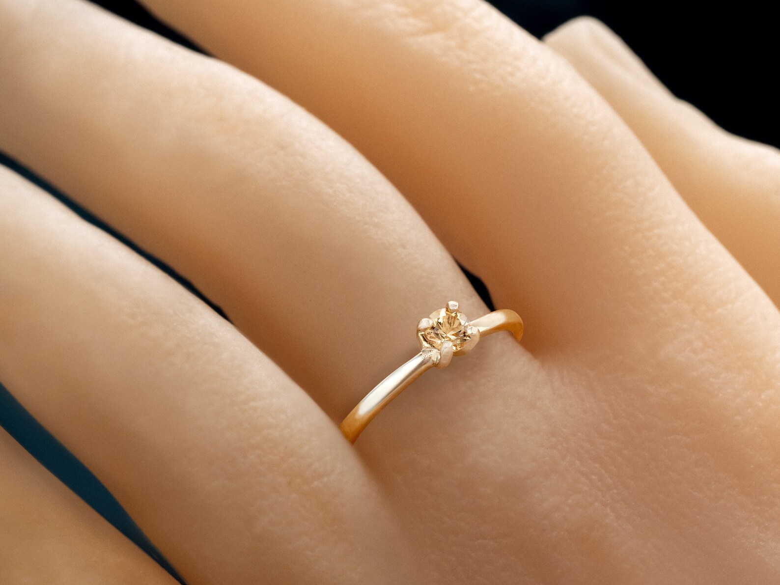 Ouro Preto Imperial Topaz Ring, 10K Yellow Gold Solitaire, Brazil - Etsy