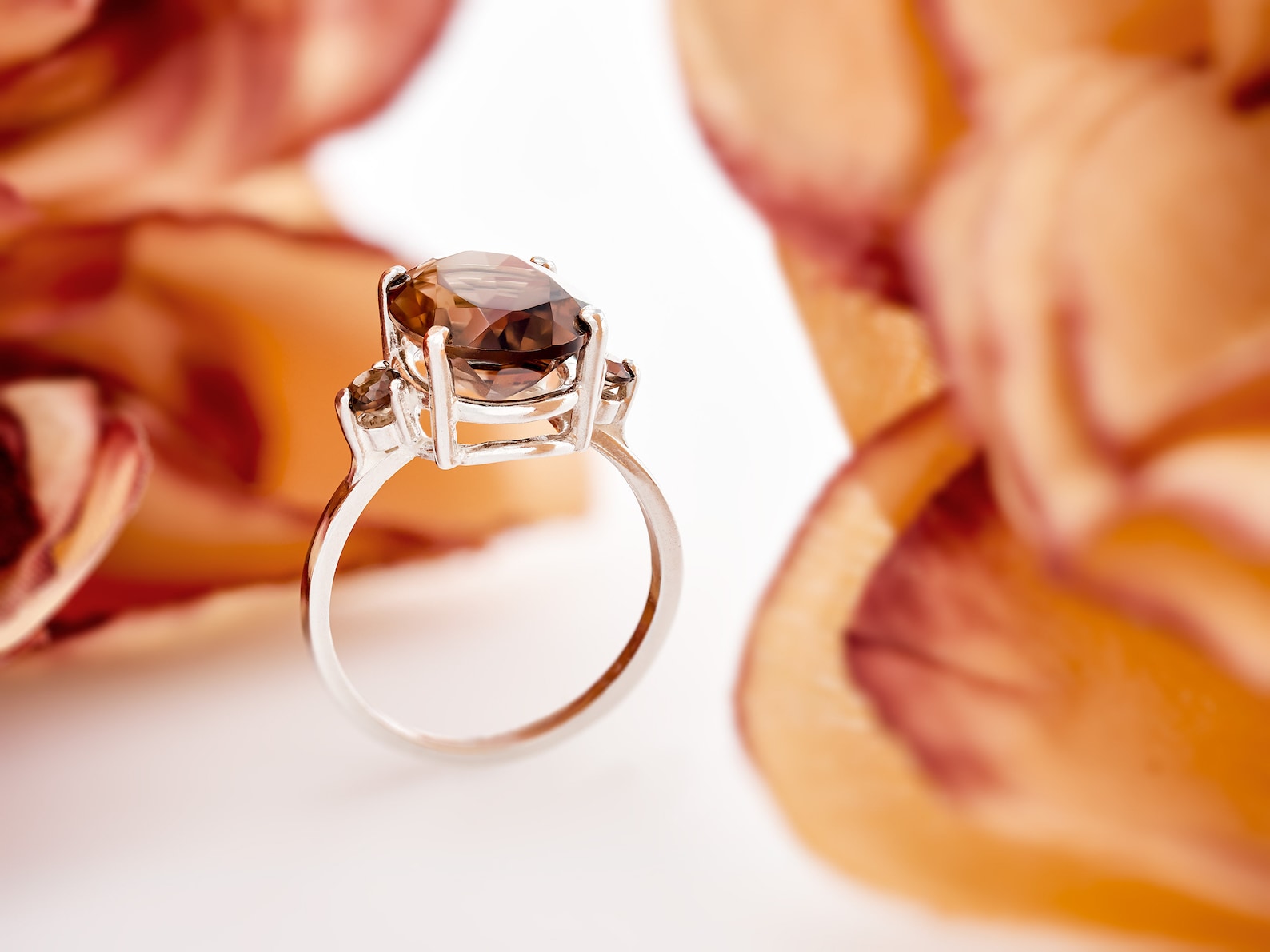 Beautiful Brown Large Smoky Quartz Ring With Accents - Etsy