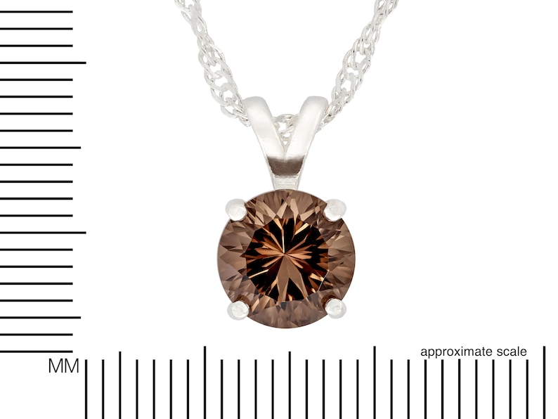 Brazilian Smoky Quartz Pendant Necklace: Sterling Silver, Concave Cut ...