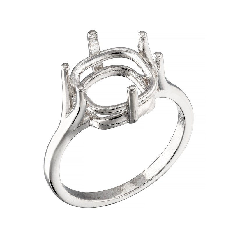 925 Cushion Ring Mount - Etsy