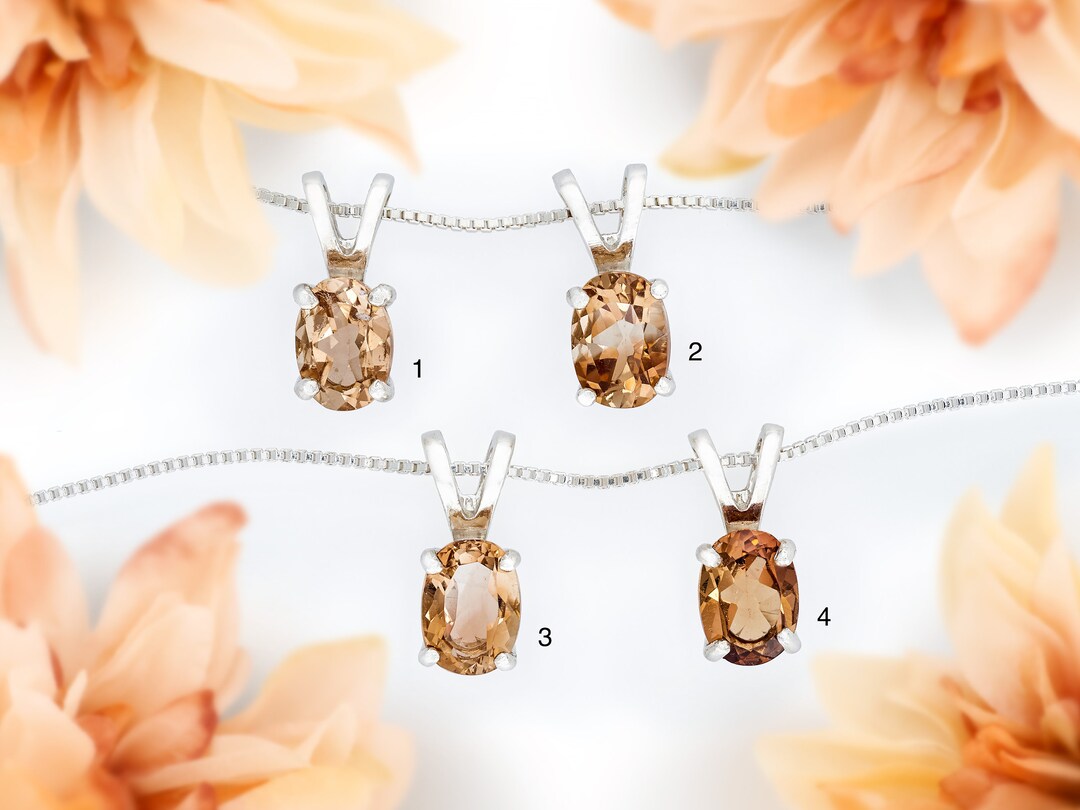 Brazilian Imperial Topaz Pendant. 4 Prong setting. Natural - Etsy España