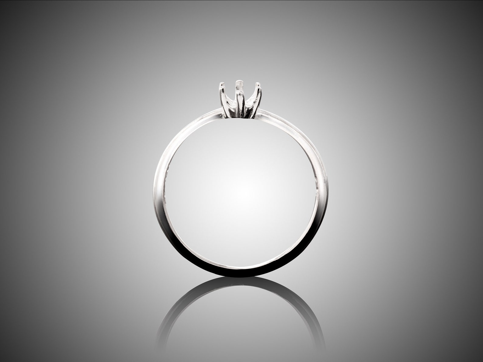 Premium Light Weight Sterling Silver 6x4mm Oval Ring Setting. | Etsy