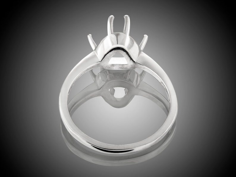 Premium Sterling Silver Trillion Ring Setting. 7 Different - Etsy