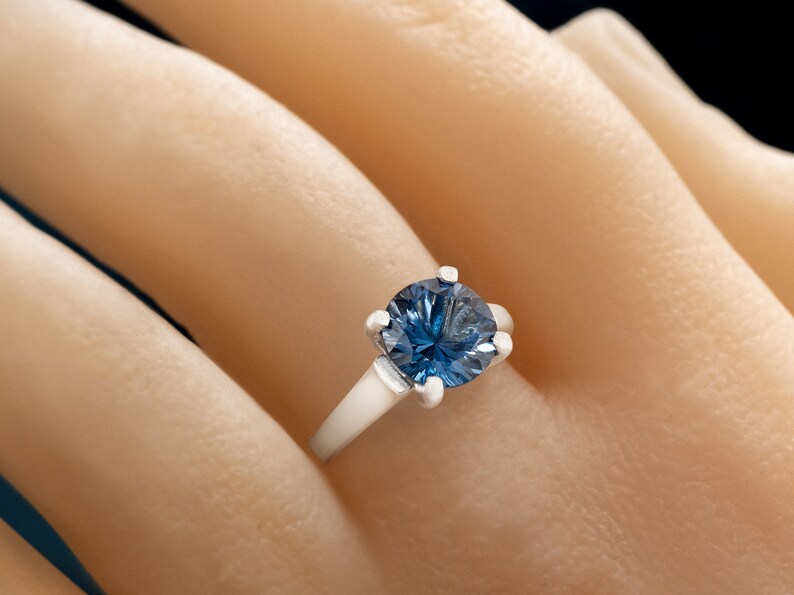 Deep Blue Topaz Ring. London Blue Color. Genuine Brazilian - Etsy
