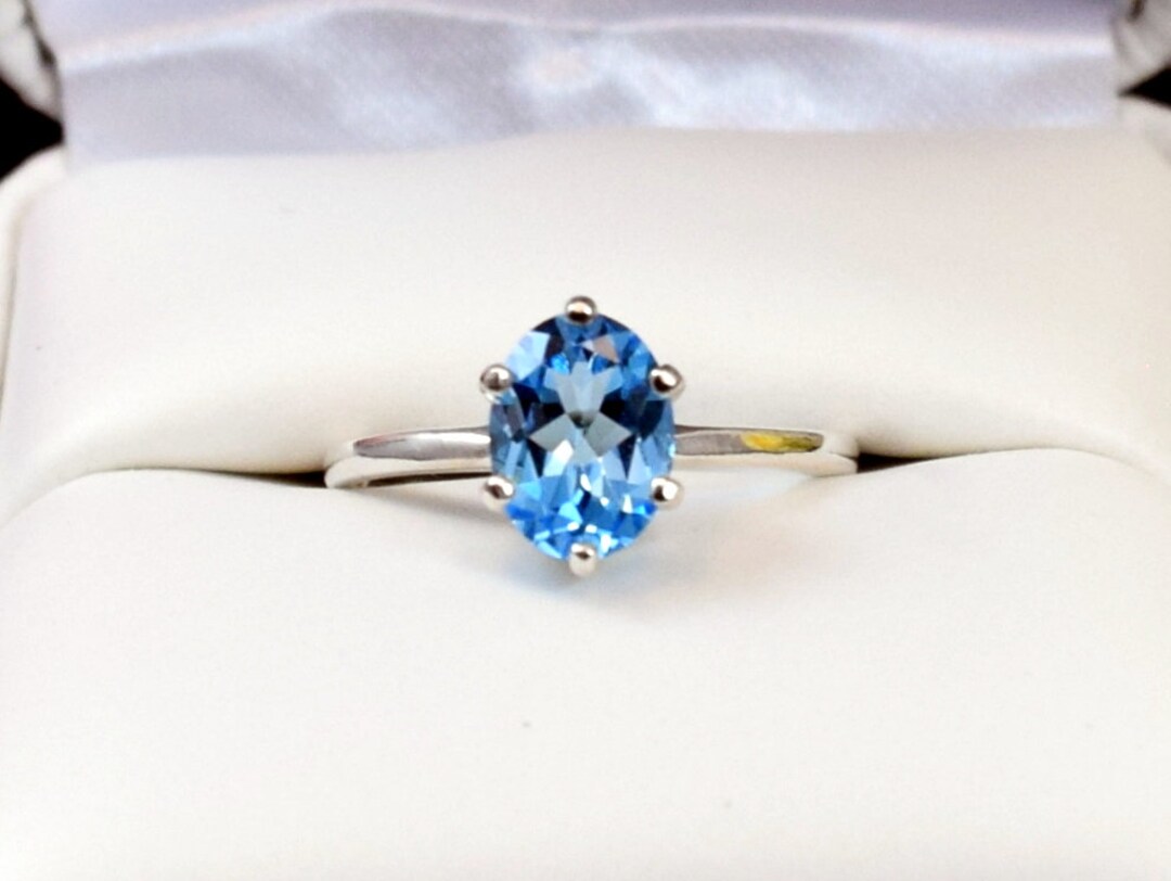 Sparkling Swiss Blue! Classic 8x6mm, Oval, Natural, Blue Topaz ...
