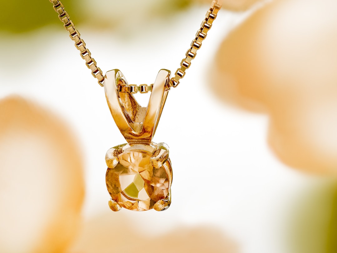 Rare Ouro Preto Imperial Topaz Pendant: 10k/14k Yellow Gold, Brazilian ...