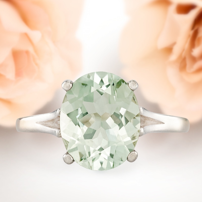 Prasiolite Ring - Etsy