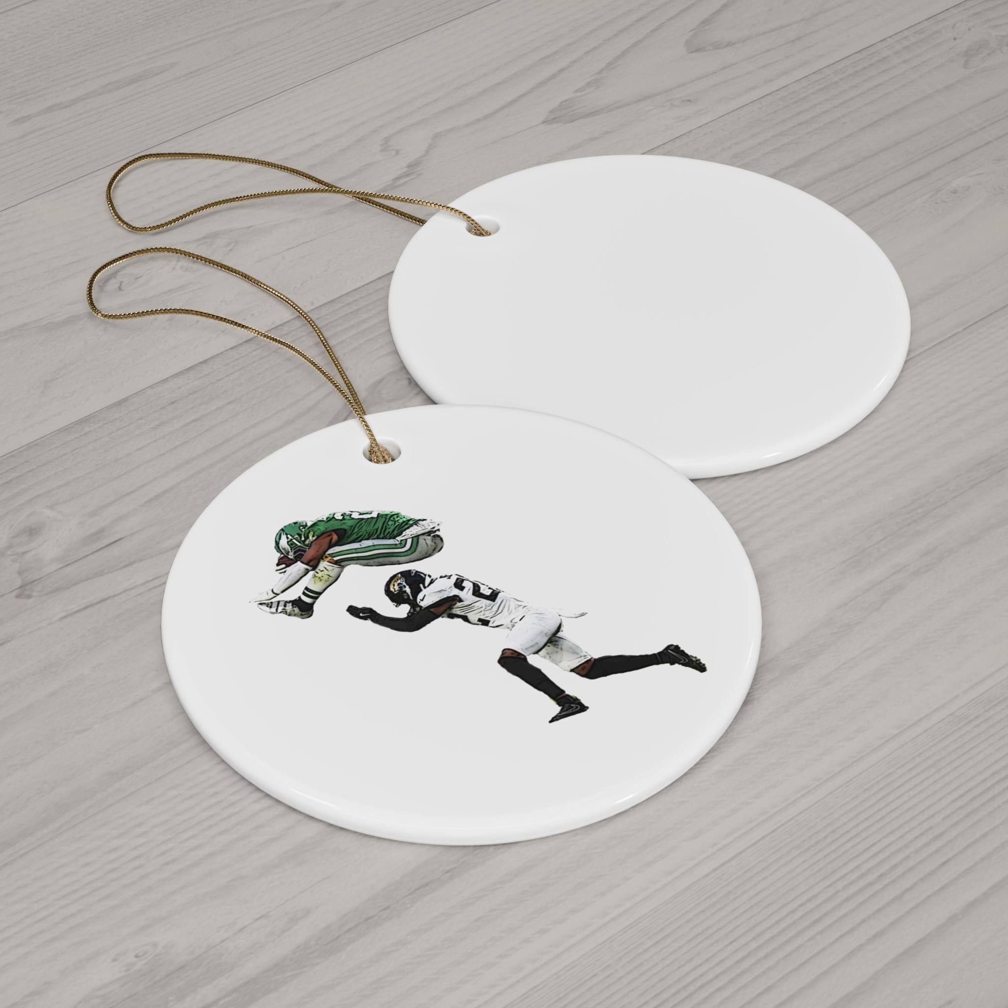 Saquon Barkley Reverse Hurdle Jump Christmas Ornament - Philadelphia ...