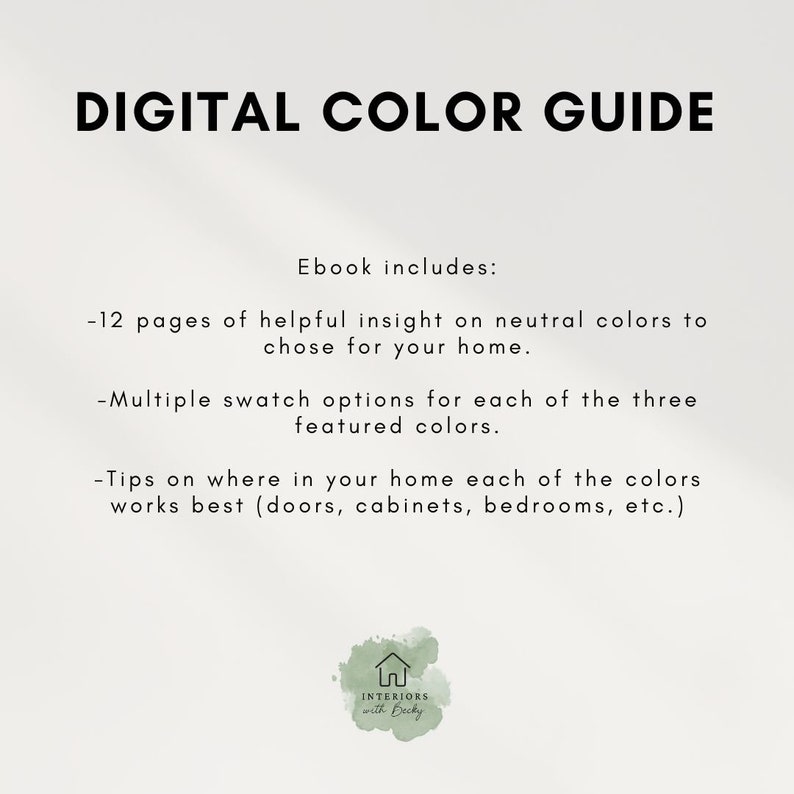 Top 3 Timeless Colors for Your Home - Digital Download Interior Color ...
