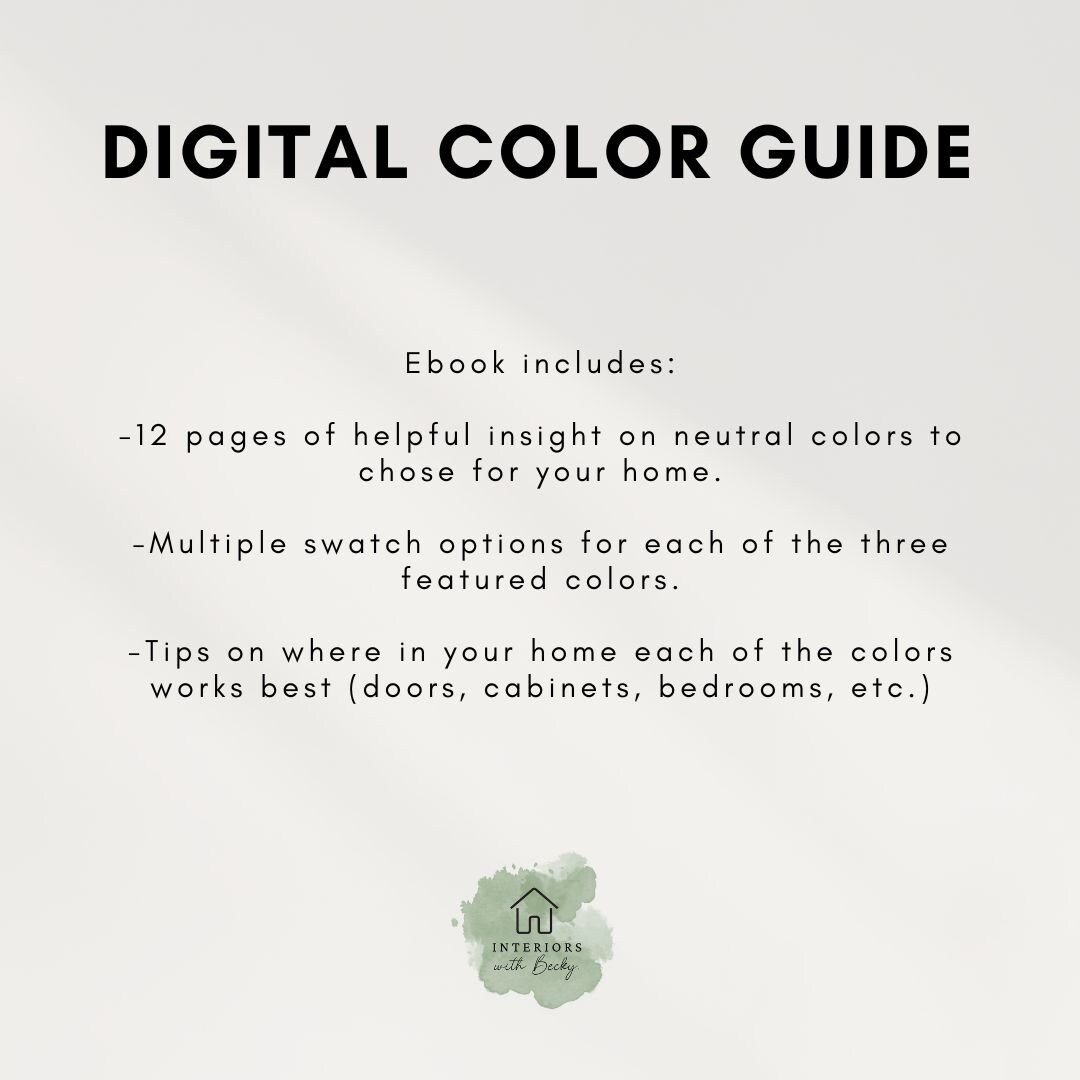 Top 3 Timeless Colors for Your Home Digital Download Interior Color ...