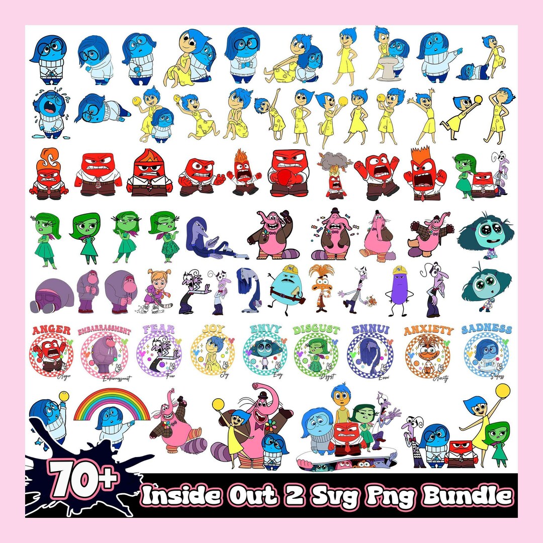 Inside Out 2 SVG Bundle, Inside Out Png Svg Bundle for Cricut, Inside ...