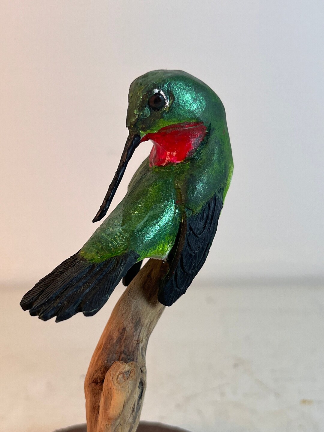Wood Carving of a Preening Ruby-throated Hummingbird - Etsy