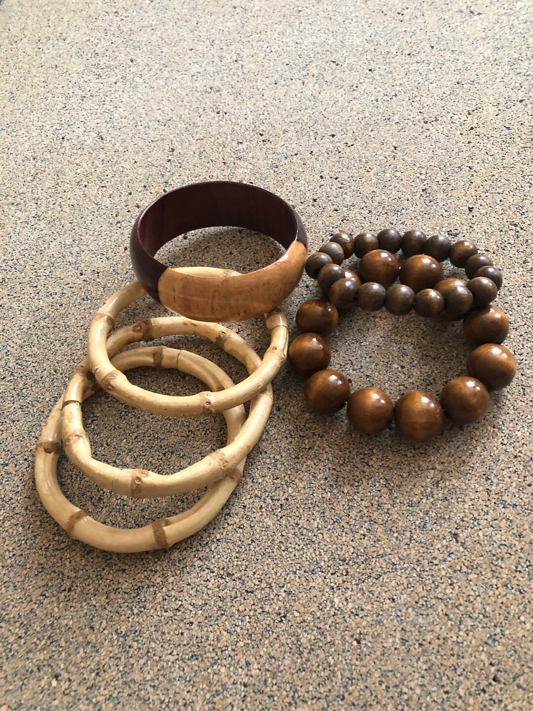 Set of Vintage Wooden Bengal Bracelets, Wooden Beads - Etsy