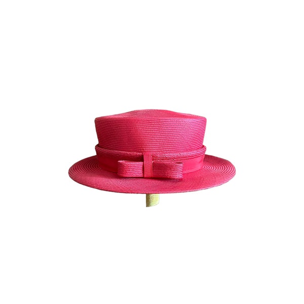 Red Straw Hat - Etsy