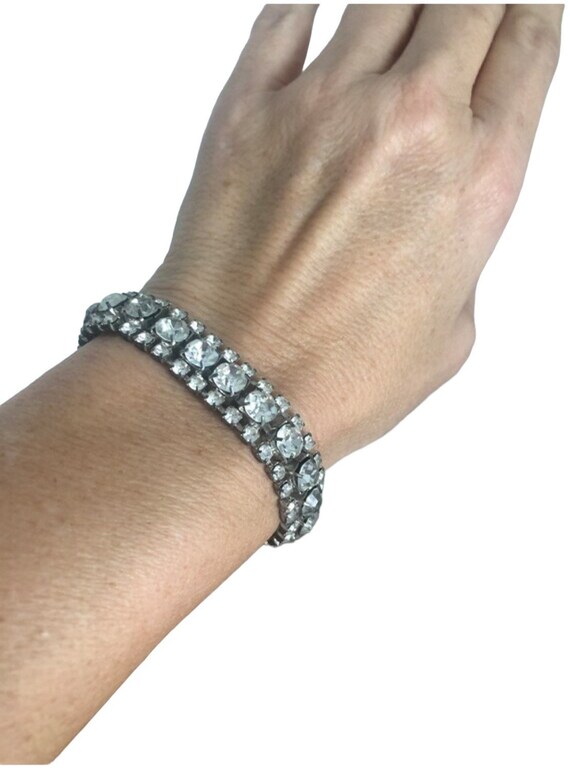 1950s vintage rhinestone bracelet - Gem