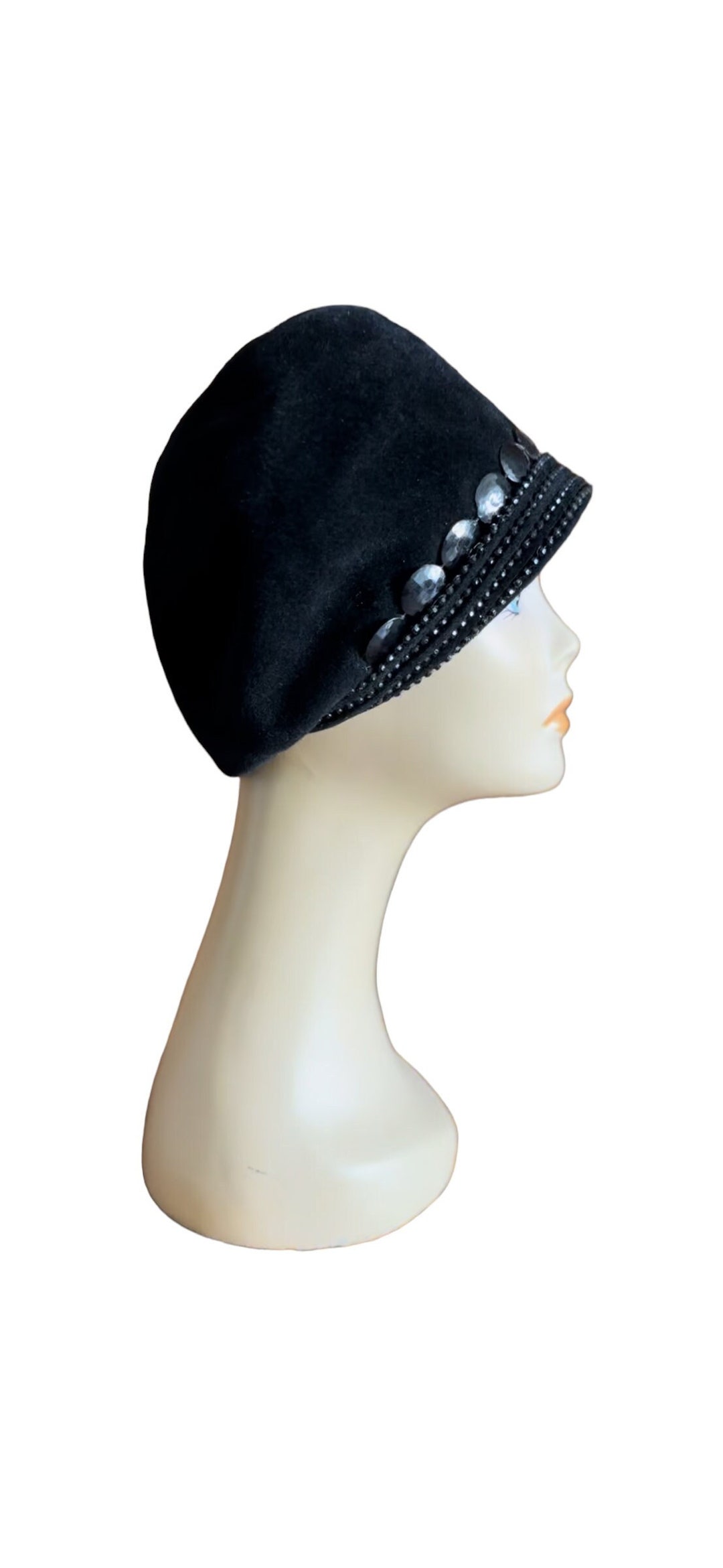 Vintage Black Cloche Style Hat, Coronet Label, Made in Italy - Etsy