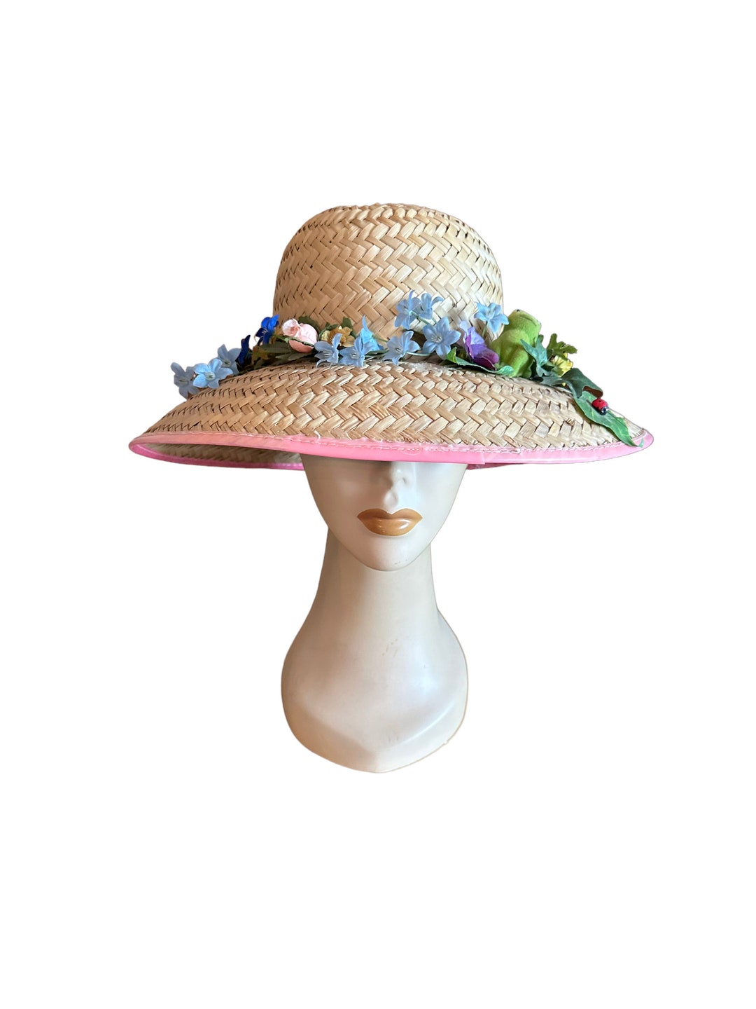 Vintage 1950's Straw Summer Beach Sun Hat, Novelty Florida Hat - Etsy
