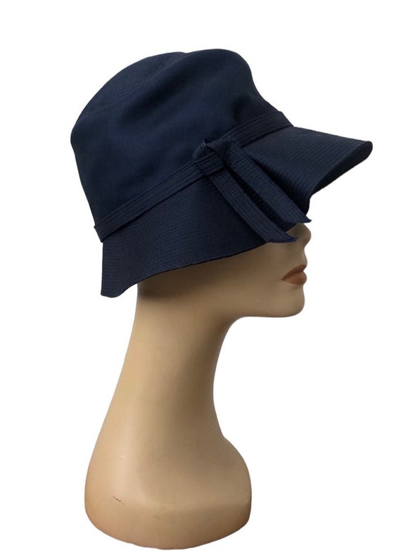 vintage navy cloche hat - Gem