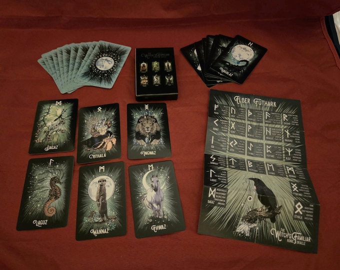 The Witch's Familiar Runic Oracle A White Witch Oracle Deck - Etsy