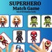 Superhero Match Game for Toddlers and Preschool Busy Activities, Fun ...