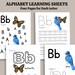 Alphabet Learning Sheets - Four for Each Letter - Writing, Forming ...